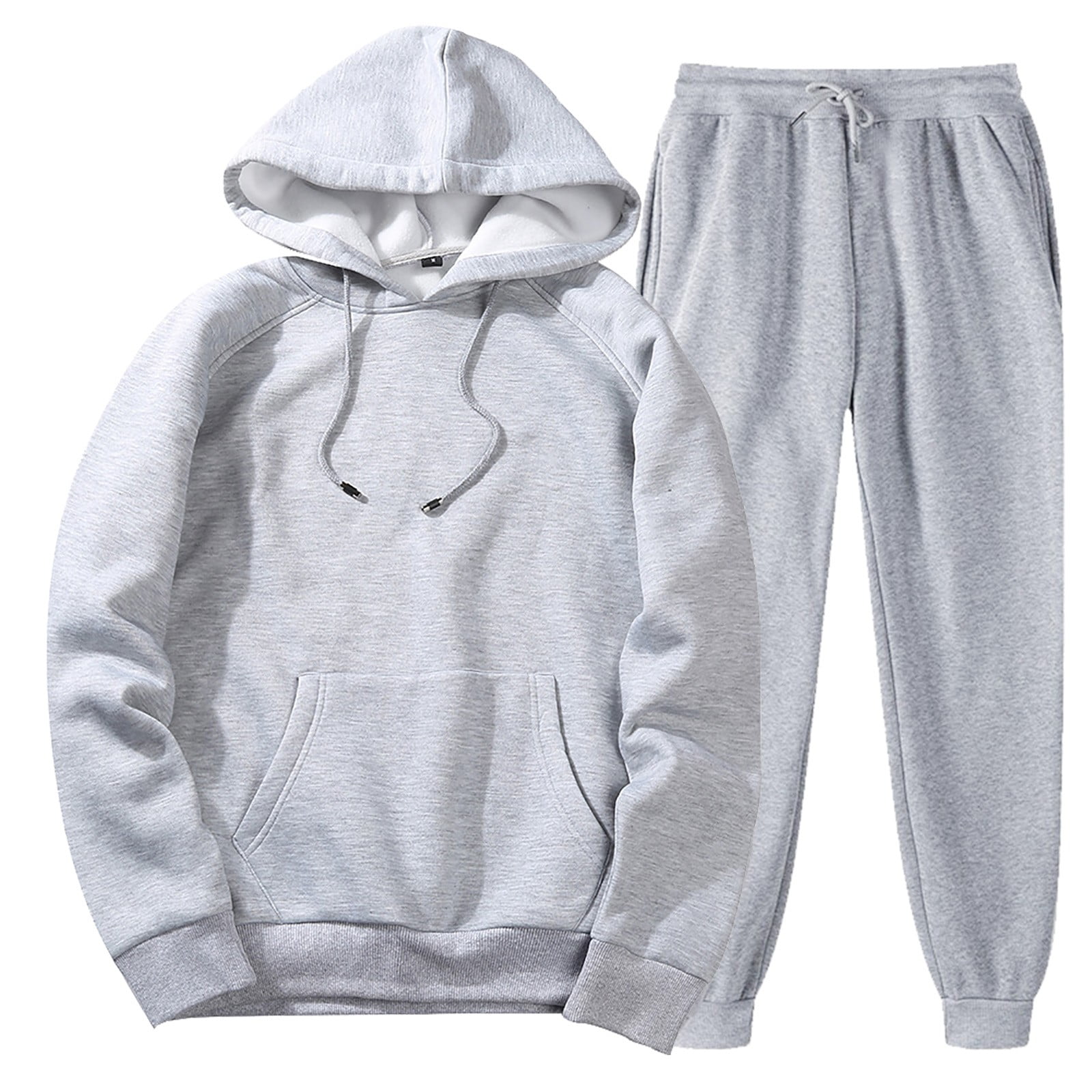 FASHOFT Solid Sweatsuits for Men 2 Piece Hoodie and Sweatpants Set ...