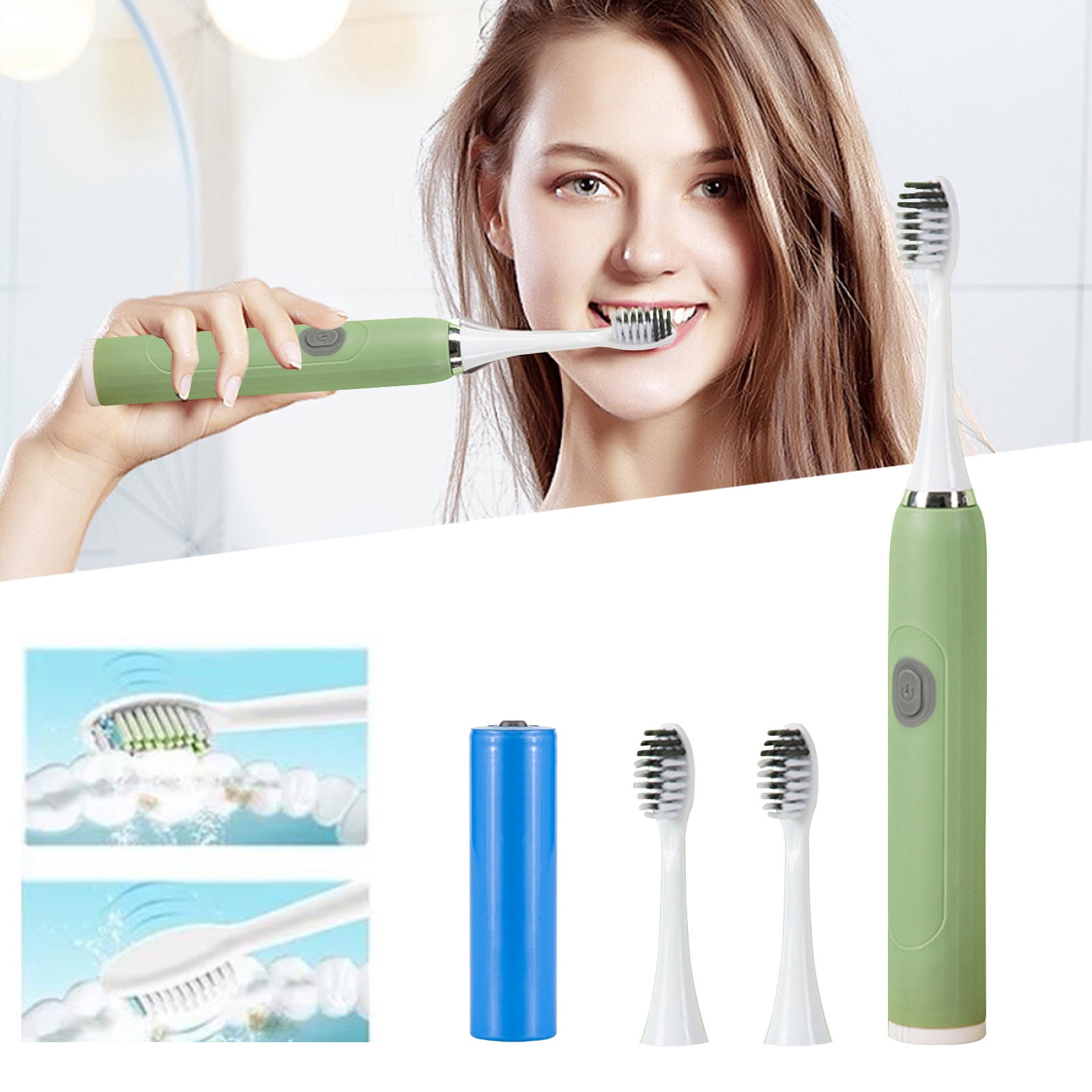 FASIAOU Adult Electric Toothbrush Soft Bristle Toothbrush Electric ...