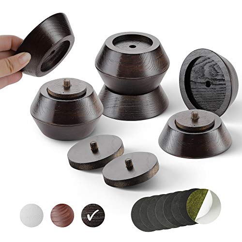 FASONLA Bed Risers Furniture Risers (Set of 8) Lifts Height 1", 2", 3 ...