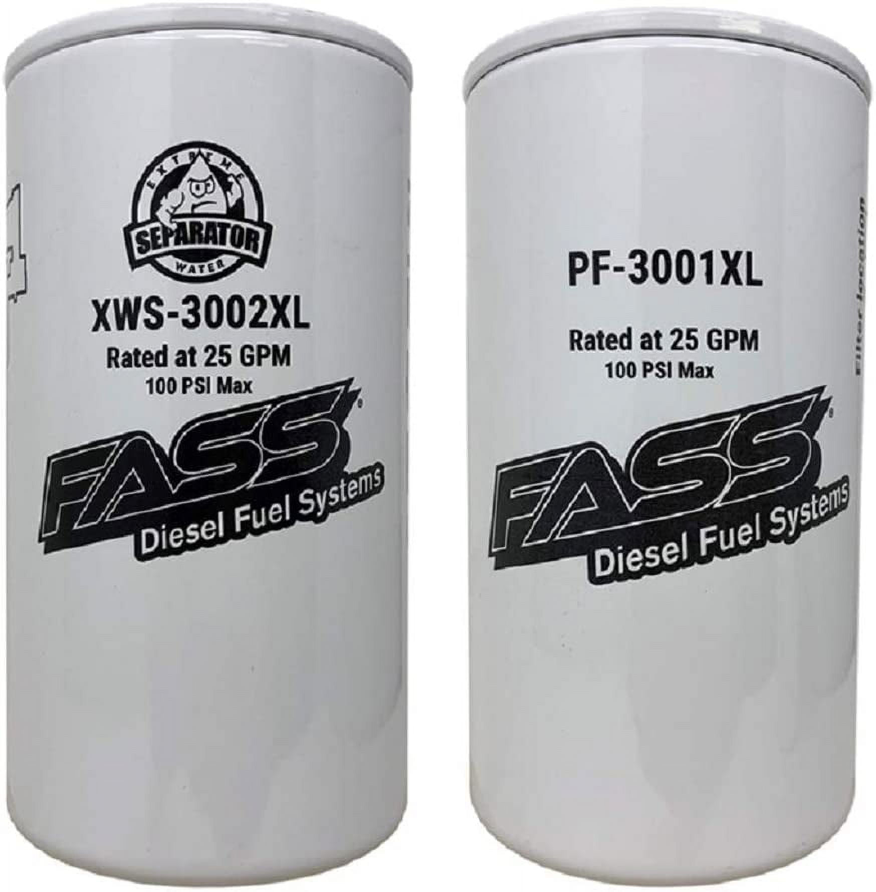 FASS Fuel Filter Combo, XWS-3002XL Water Separator 2 Micron, PF-3001XL 144 Micron - Walmart.com