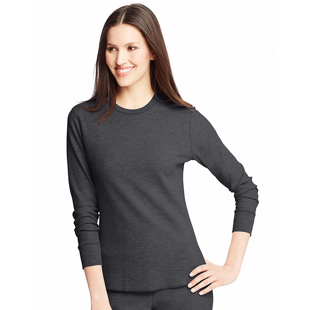Hanes Women's X-Temp™ Thermal Crew - Black - M - Walmart.com