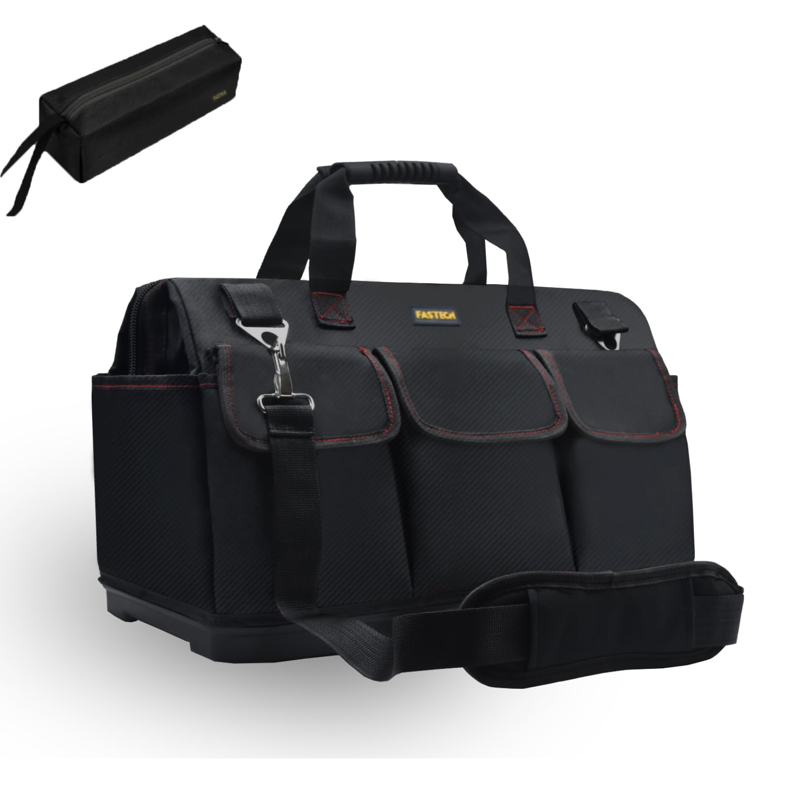 FASTECH 20-inch Heavy Duty Bottom Tools Bag with Wide Mouth for Tool Storage, Carrier and ...