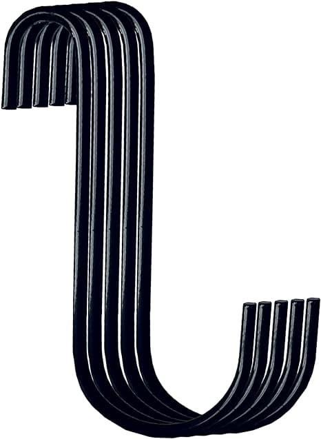 FASTENER TREE 30 Pack S Hooks, 3.5x2.4 Carbon Steel S Hanging Hooks ...