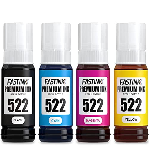 FASTINK Compatible Epson 522 T522 Refill High Capacity Ink Bottle,Work ...