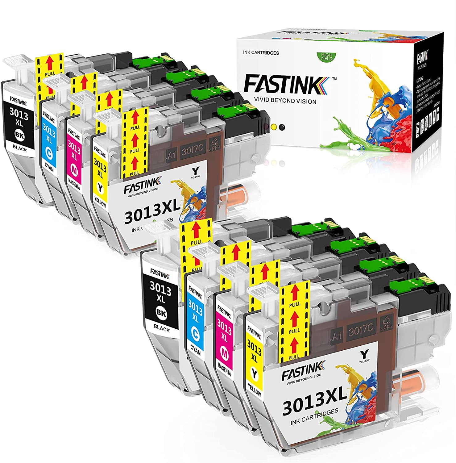 FASTINK Compatible LC3013 Ink Cartridges Replacement for Brother LC3011 ...