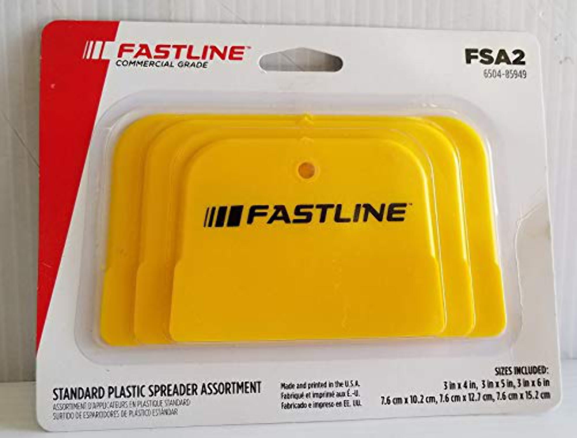 FASTLINE Commercial Grade Standard Plastic Spreader Assortment (3"X4 ...