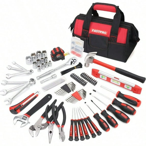 FASTPRO 236-Piece Home Repairing Tool Set Mechanics Hand Tool Kit with ...