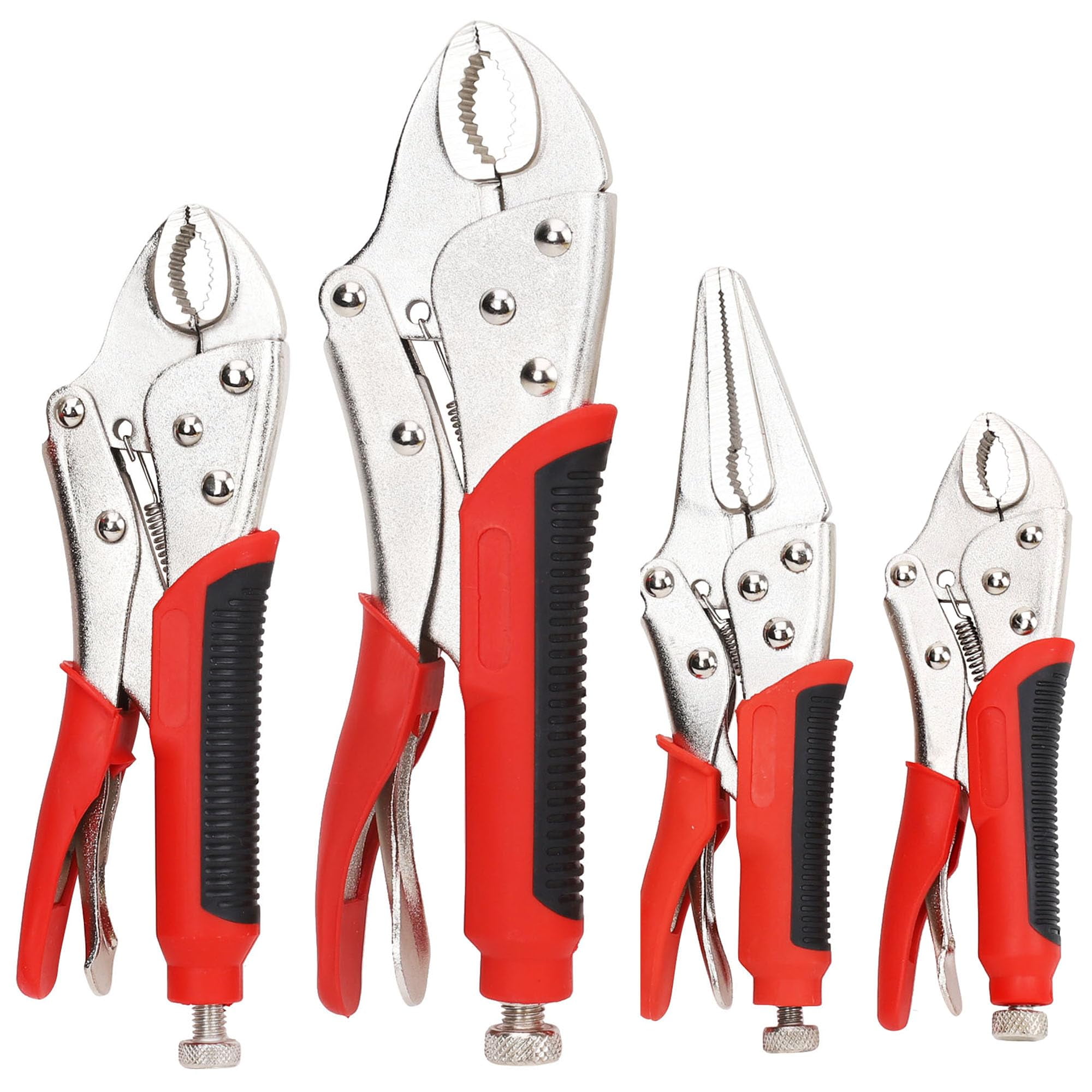 FASTPRO 4-Piece Locking Pliers Set with Heavy Duty Grip, 5", 7" and 10 ...