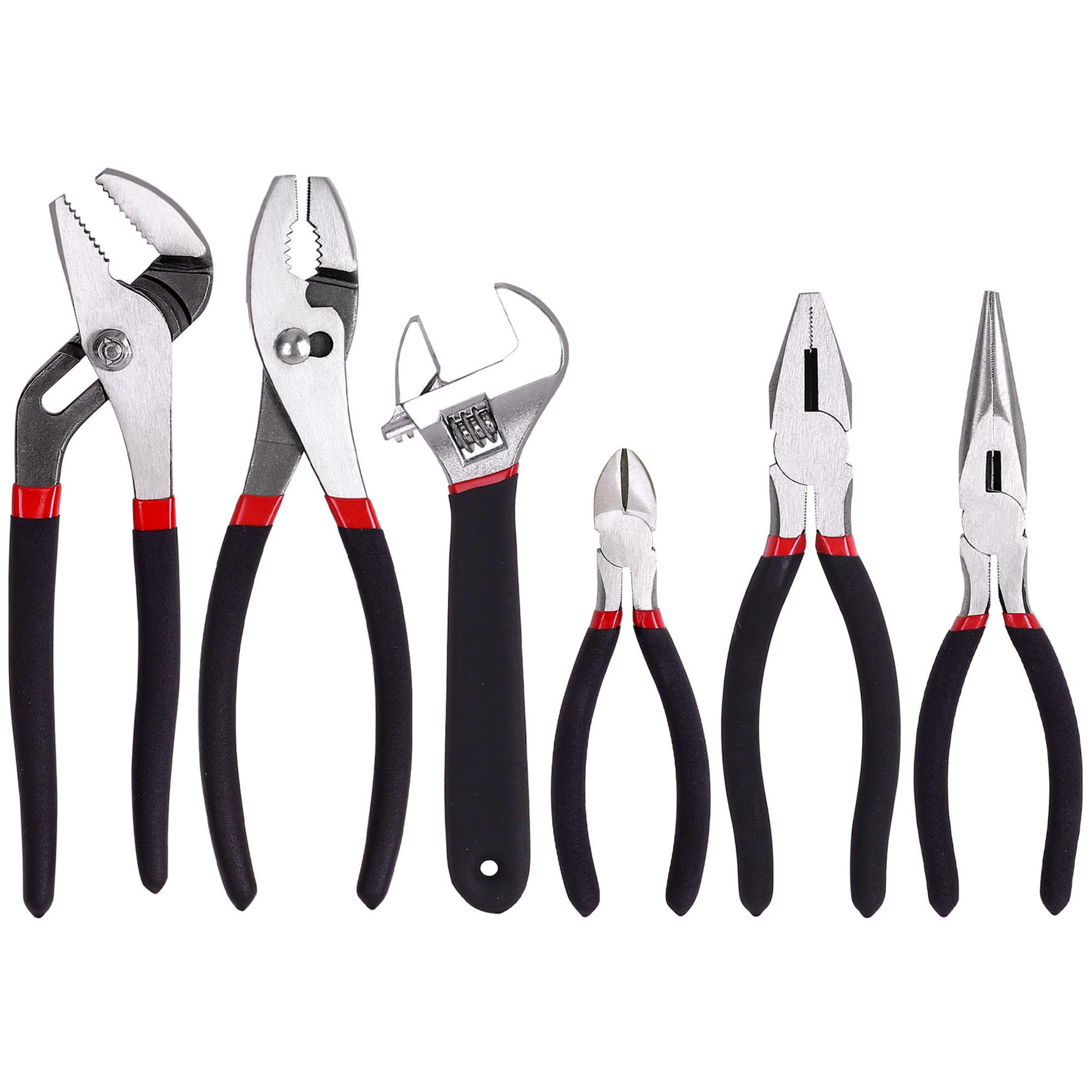 FASTPRO 6-Piece Utility Pliers and Wrench Set, Includes 10" Groove ...