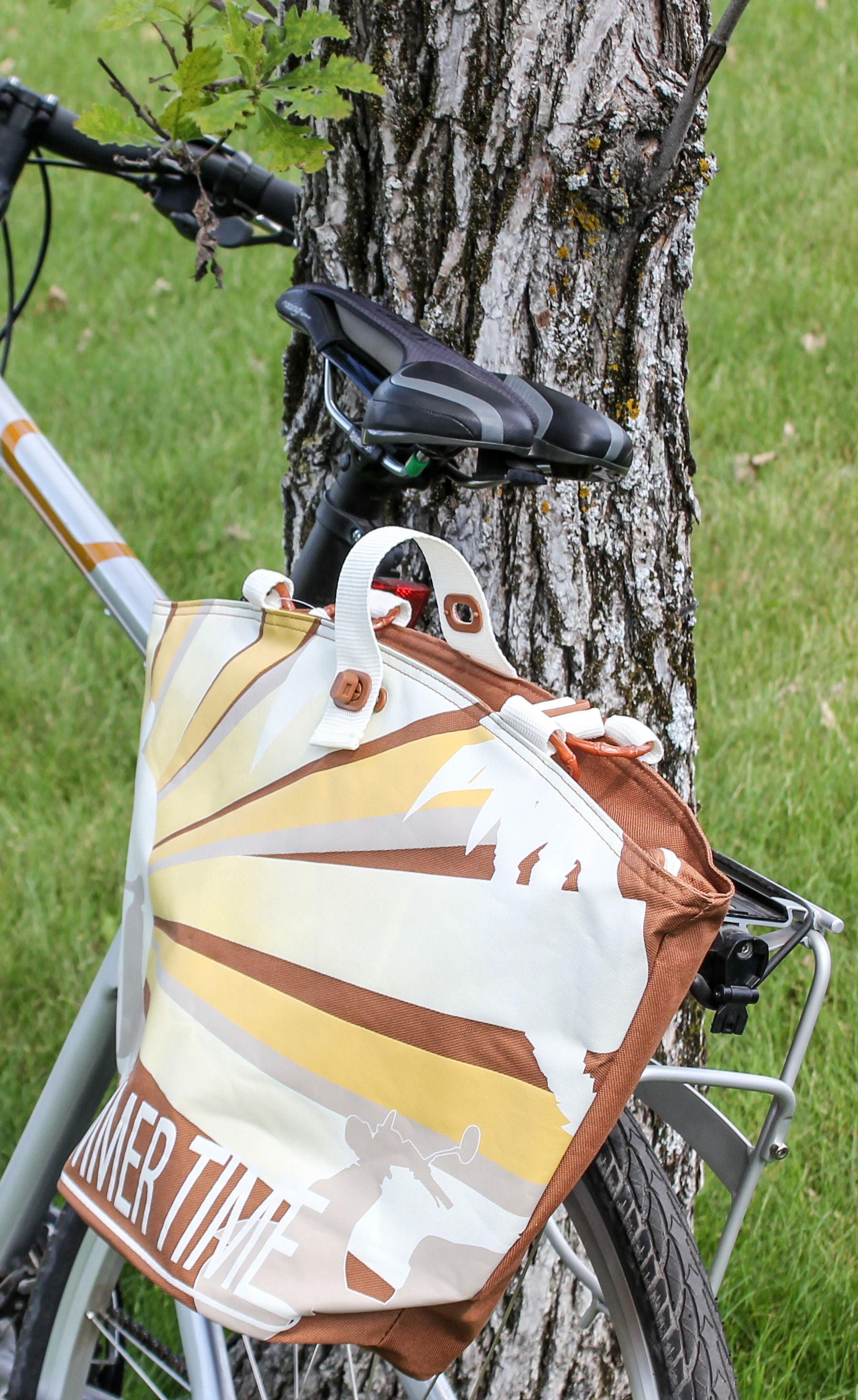 FASTRIDER SHOPPER SUMMERTIME Tan Bike Pannier Bag 25.5L Water Resistant ...