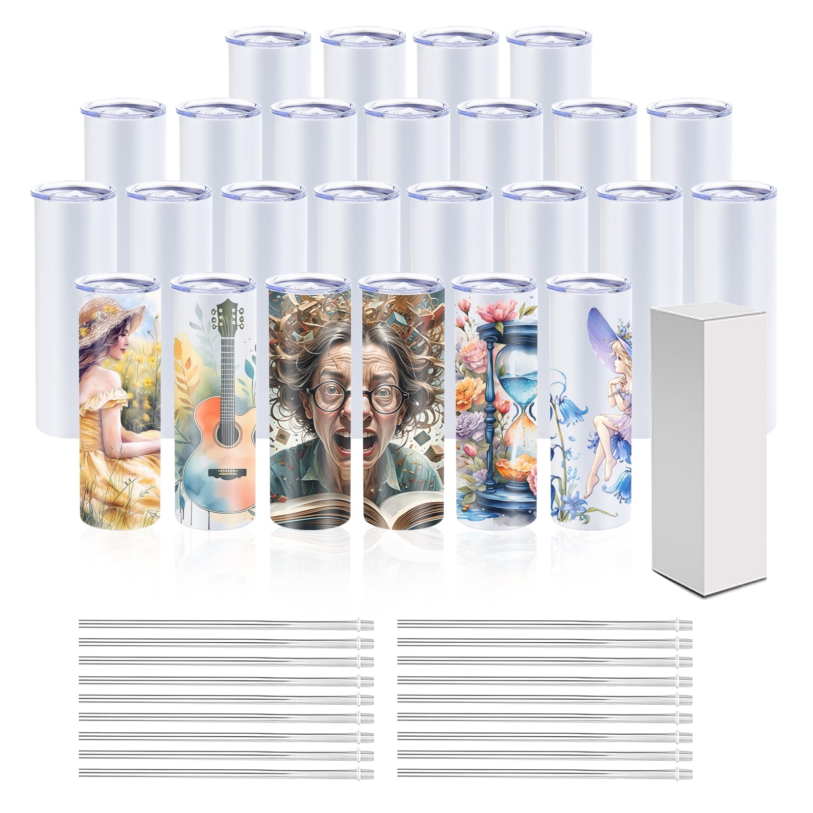 FASTSUB 30 oz sublimation skinny straight tumbler with basic ...