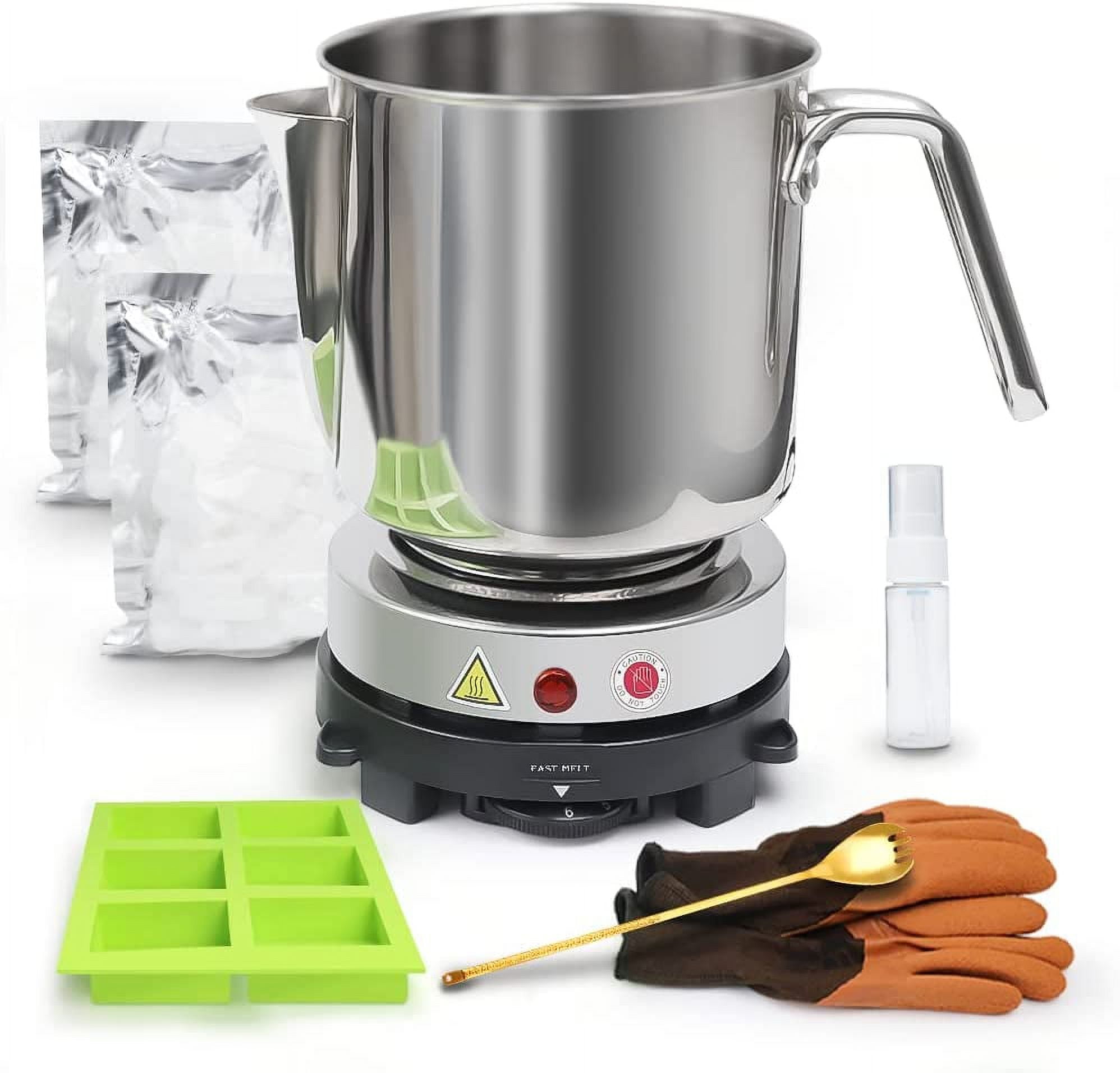 FASTTOBUY Soap Making Kit with Electric Melting Pot and 1.1 lb Glycerin ...