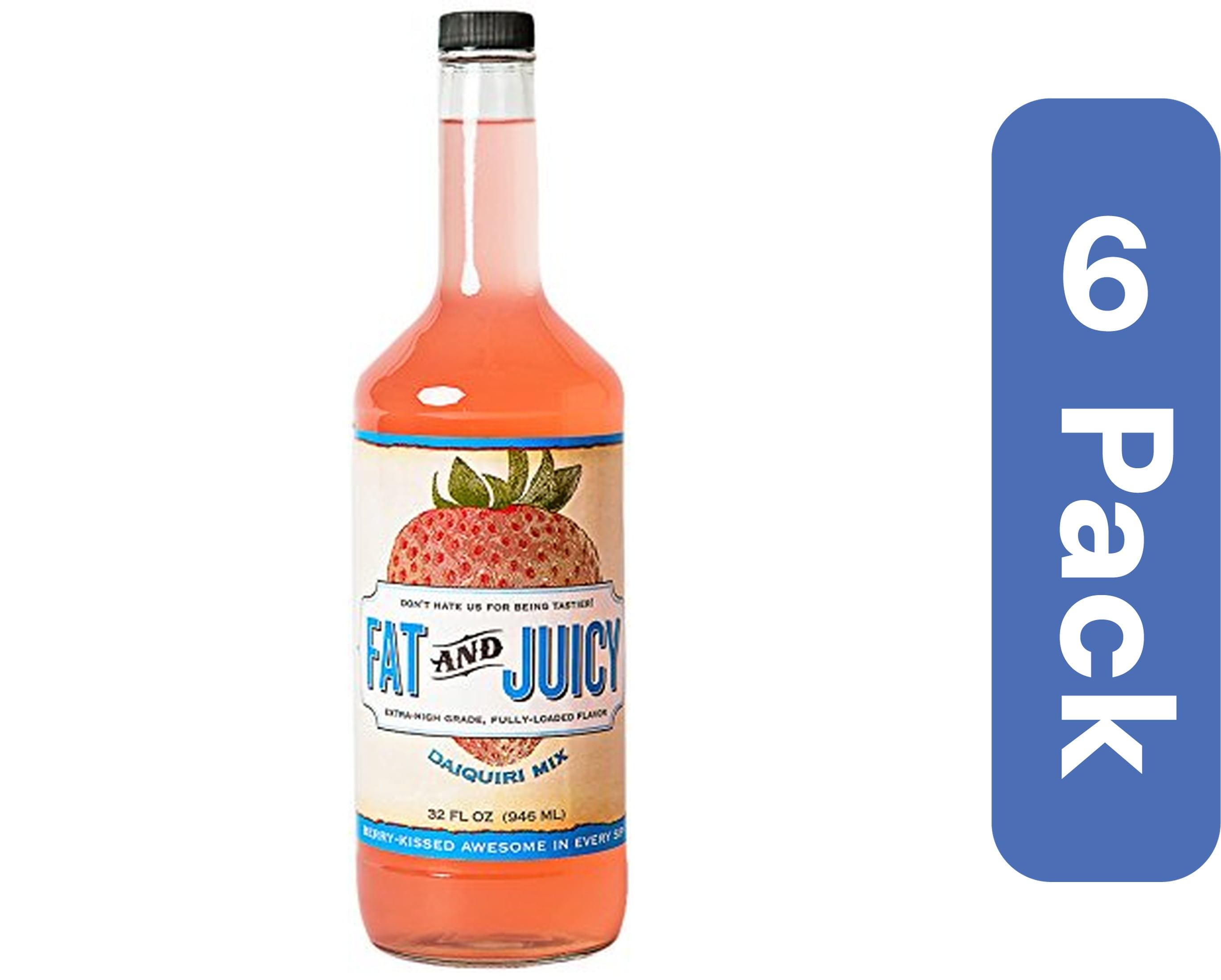 FAT & JUICY, MIXER STRWBRY DAQ NO ALC, 32 FO, (Pack of 6) - Walmart.com