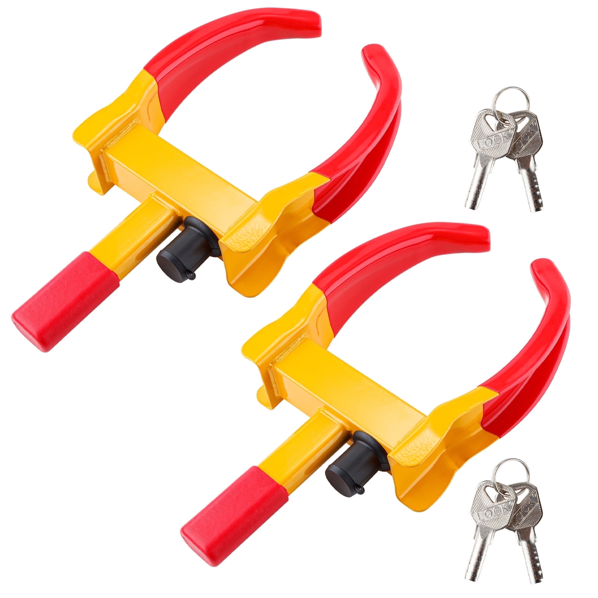 FATFOX 2 Packs Heavy Duty Trailer Lock Wheel Clamp, Universal Security ...
