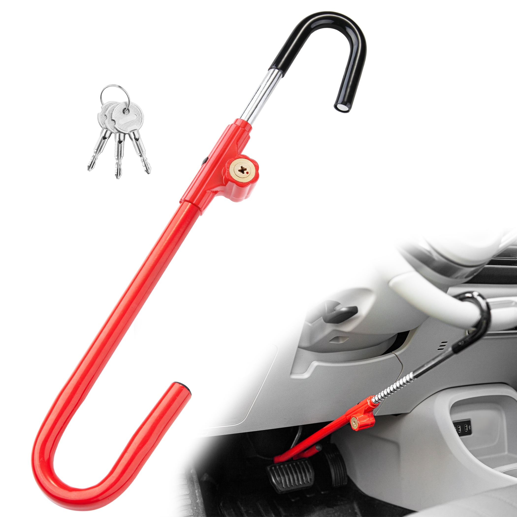 FATFOX Steering Wheel Brake Lock, Vehicle Anti-Theft Security Brake ...