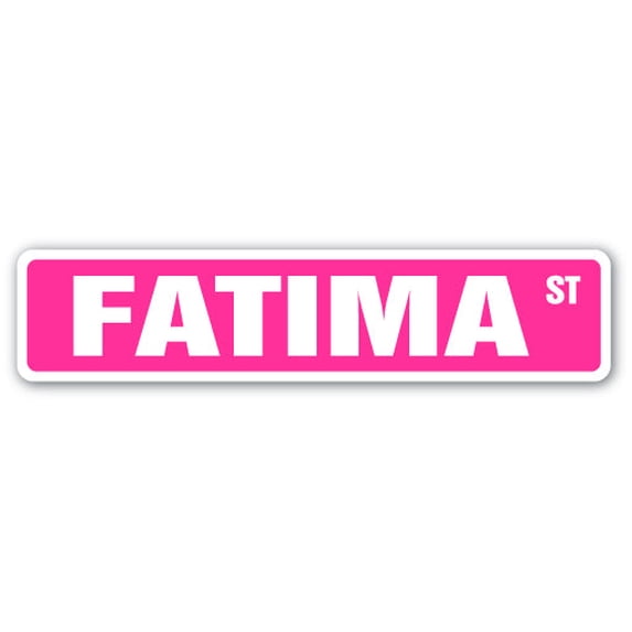 FATIMA Street Sign Childrens Name Room Sign | Indoor/Outdoor | 30" Wide ...