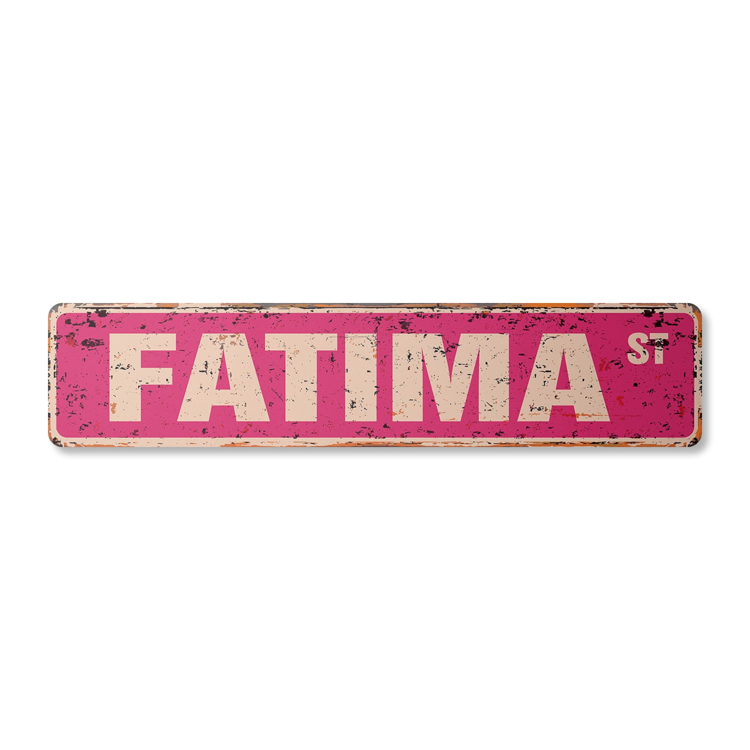 FATIMA Vintage Plastic Street Sign Childrens Name Room Sign | Indoor ...