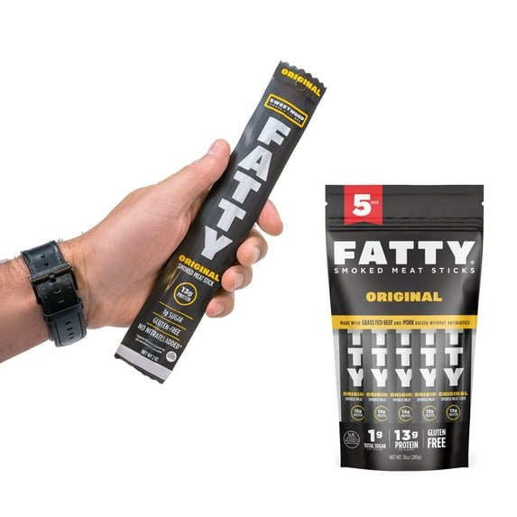 FATTY Meat Sticks, Made with Grass Fed Beef, Pork Raised Without ...