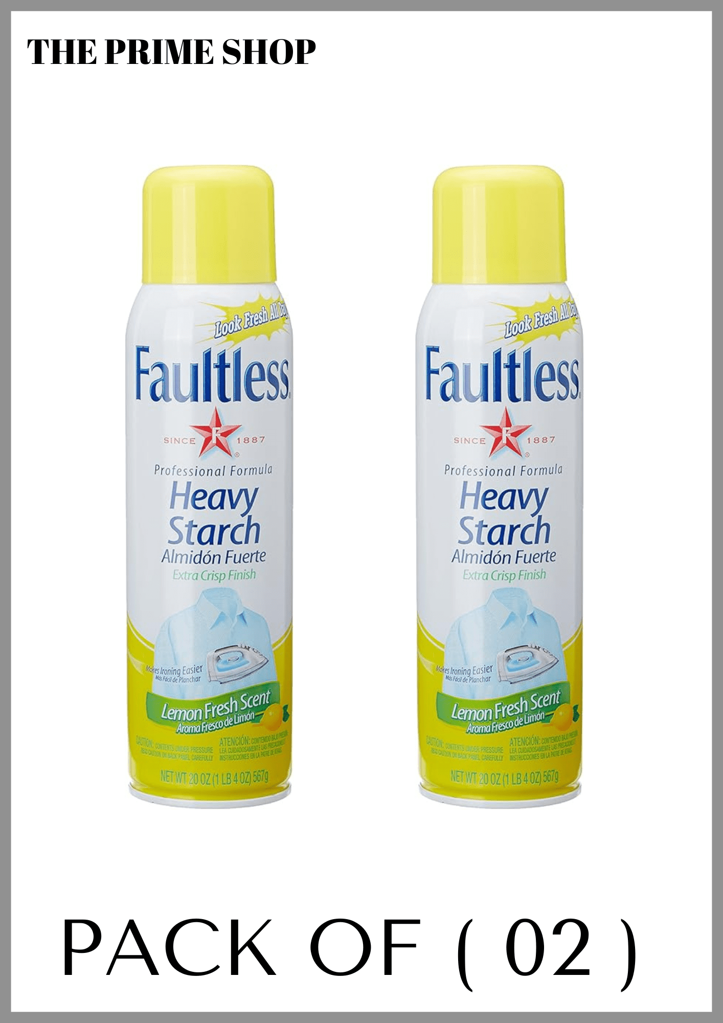 FAULTLESS HEAVY STARCH - LEMON FRESH SCENT 20oz (PACK OF 2) - Walmart.com