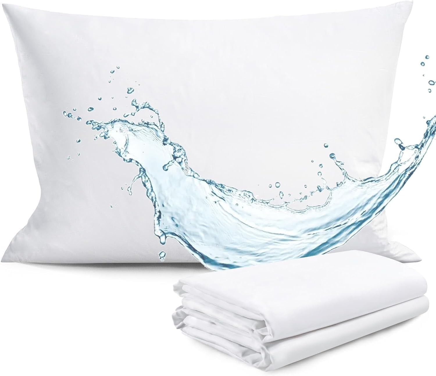 FAUNNA Hypoallergenic Waterproof Breathable Zippered Pillowcase, Sateen ...