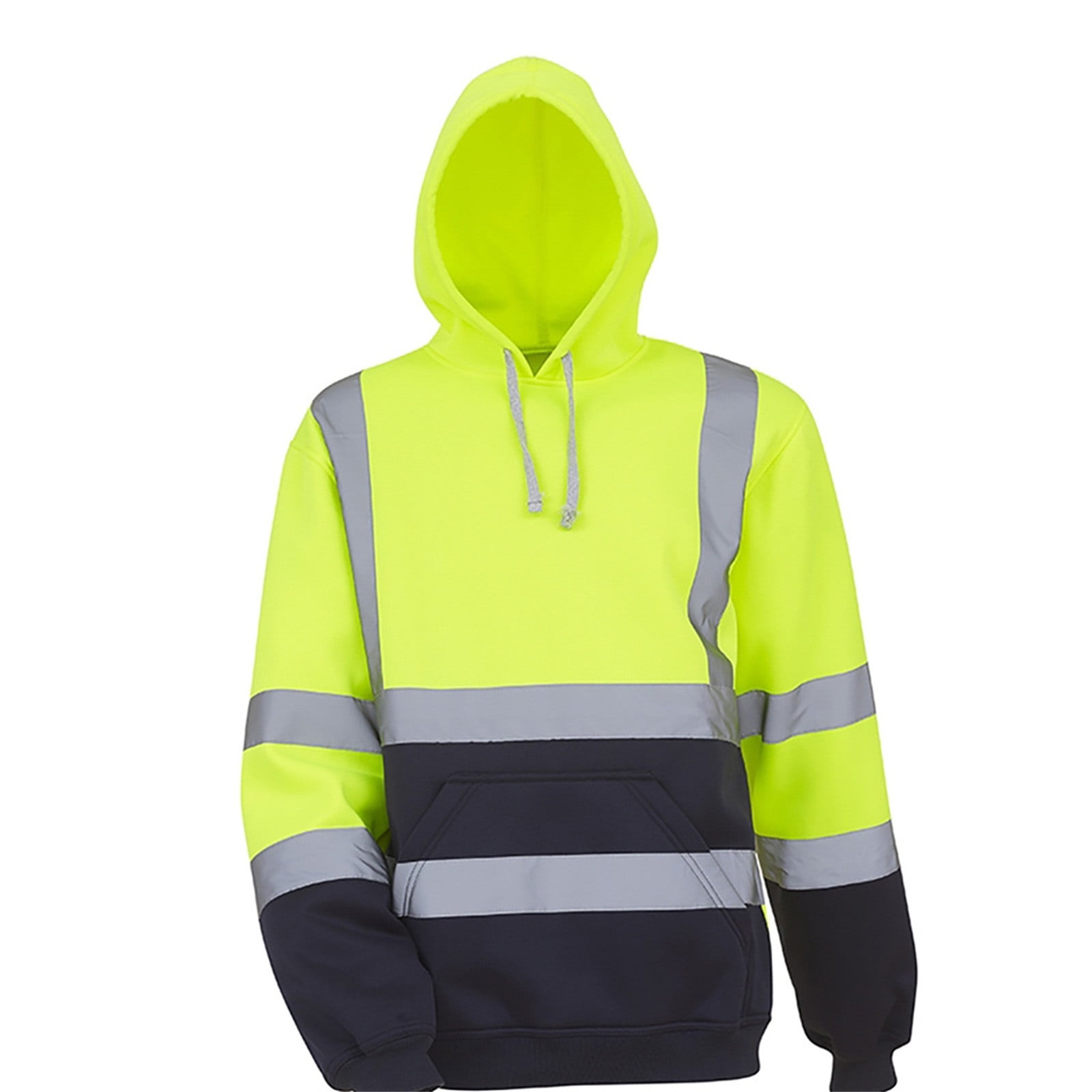 FAVIPT 2024 High Visibility Sweatshirt for Men,Fleece Hooded Pullover,Hi-Vis Safety Hoodie ...