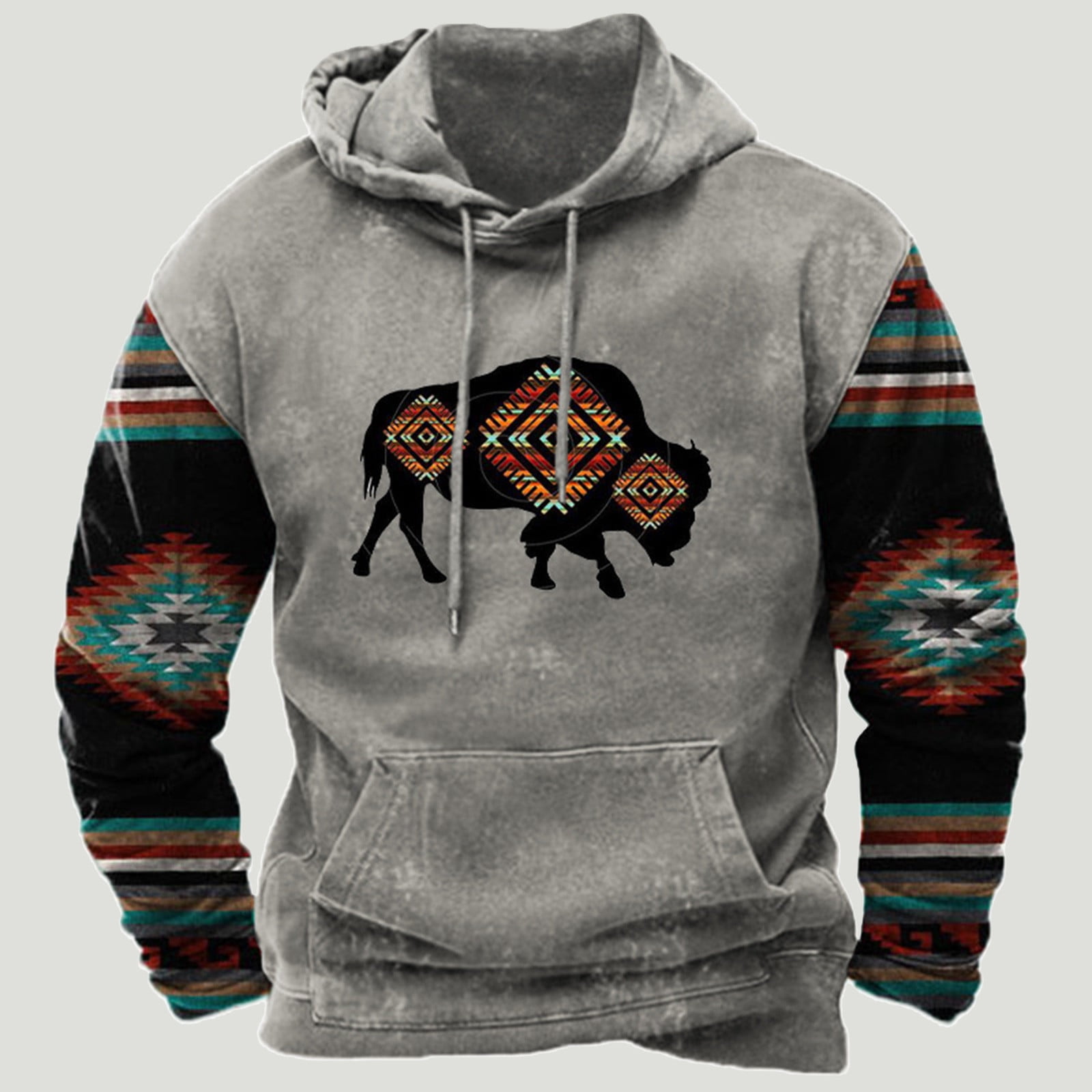 FAVIPT 2024 Mens Aztec Sweatshirts Hoodies,Men's Western Aztec ...