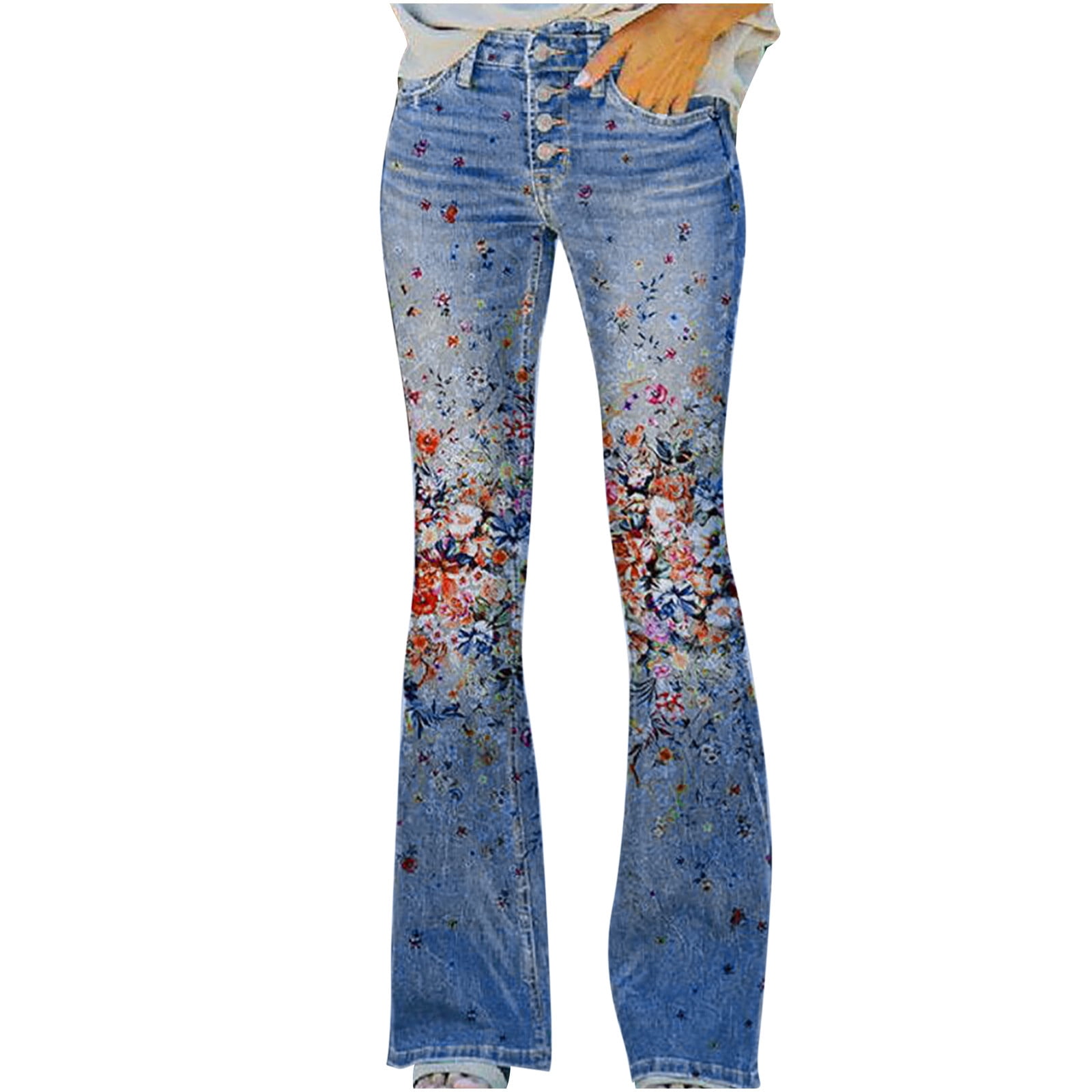 FAVIPT Denim Pants for Women,Womens Flare Jeans Pattern,Bell Bottom ...