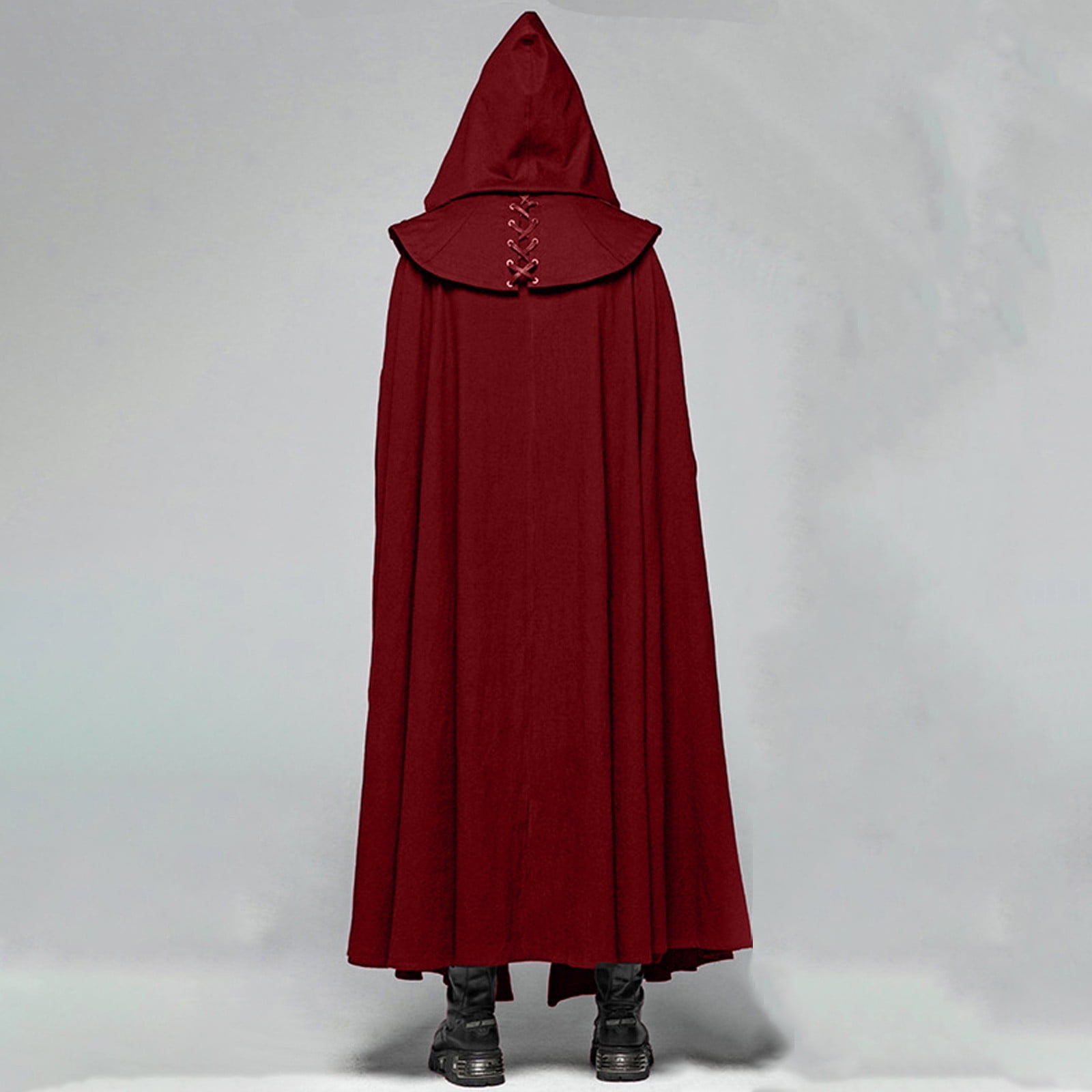 FAVIPT Hooded Cape Robe Cloak for Men Kids Adult Knight Retro Gothic ...