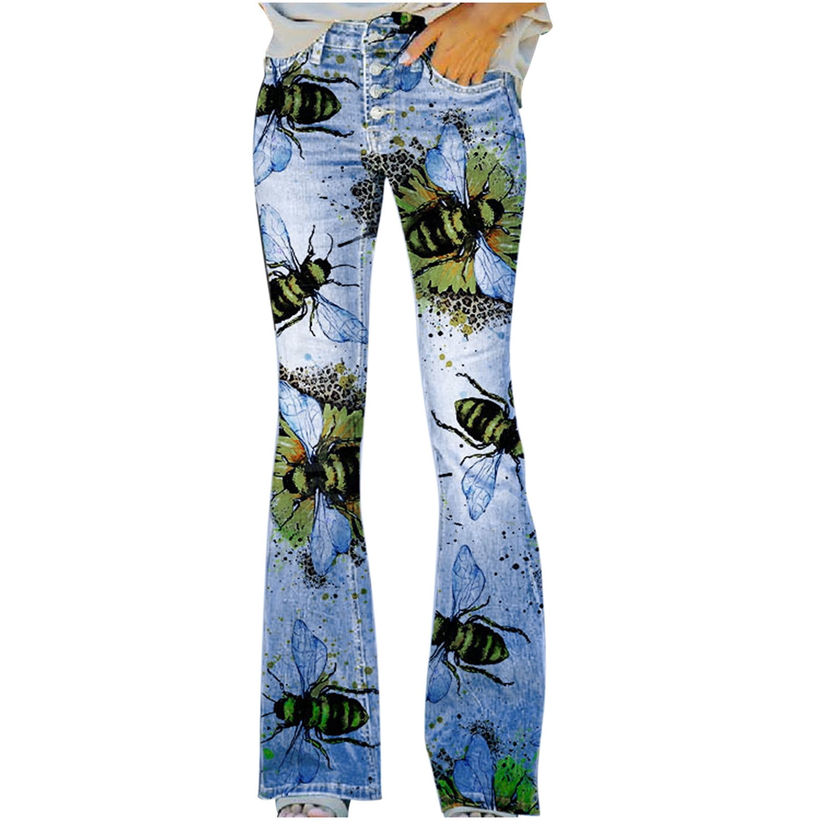 FAVIPT Jeans for Women,Womens Flare Jeans Pattern,Bell Bottom Jeans ...