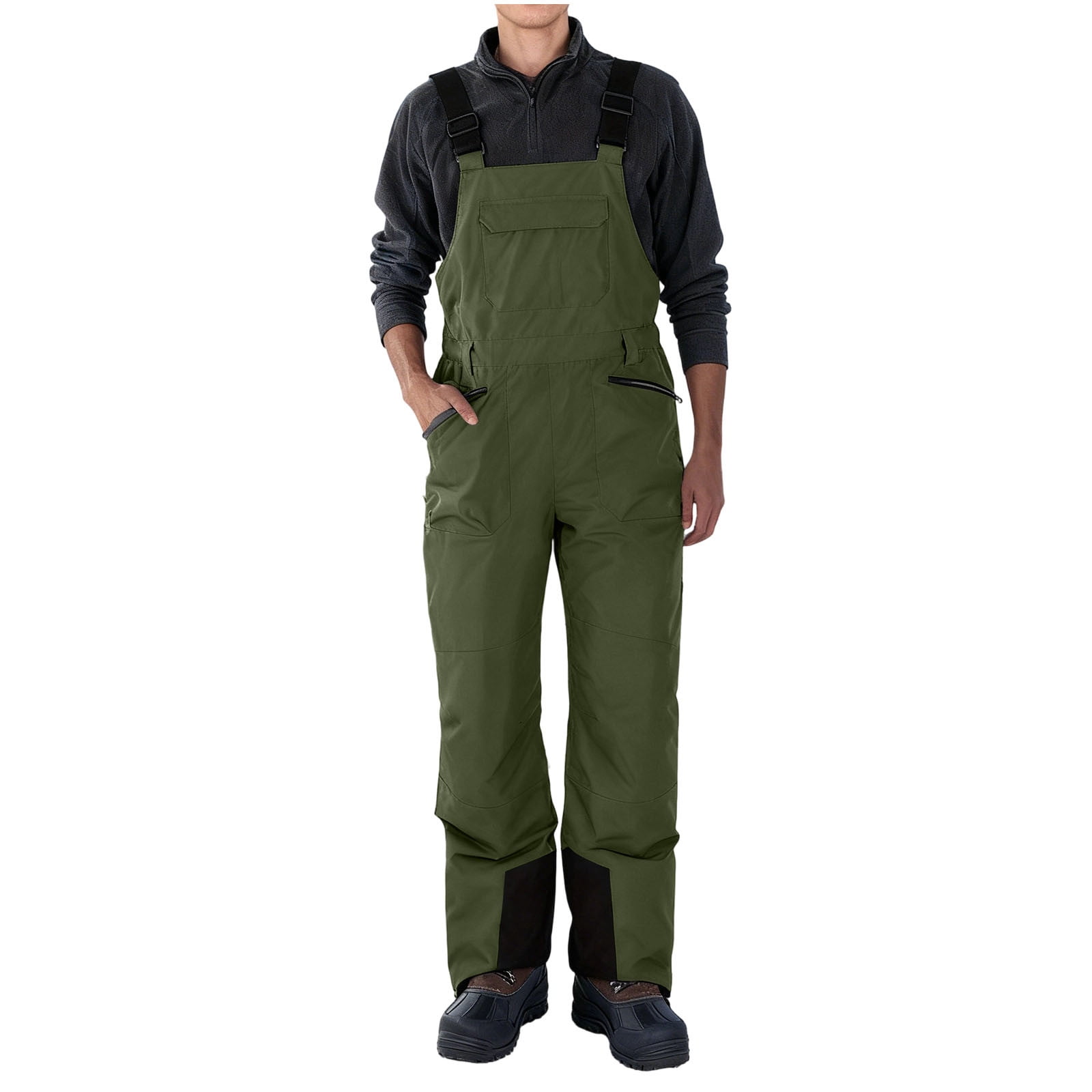 FAVIPT Men Insulated Snow Bib Overalls Windproof Waterproof Ski Bibs ...