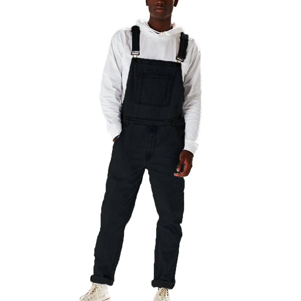 FAVIPT Men Jean Coveralls,Denim Overalls Men Plus Size Jean Bib ...