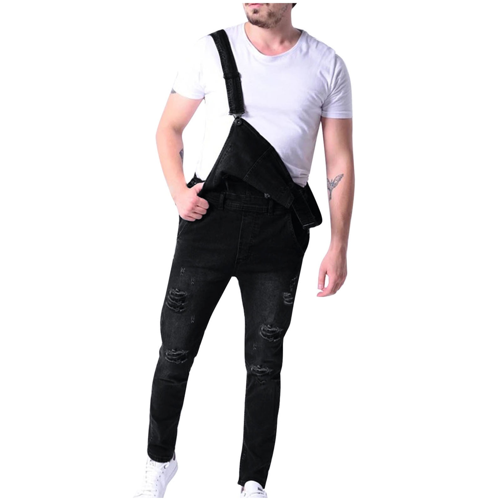 FAVIPT Overalls Men Denim,Denim Overalls Men Plus Size Jean Bib ...