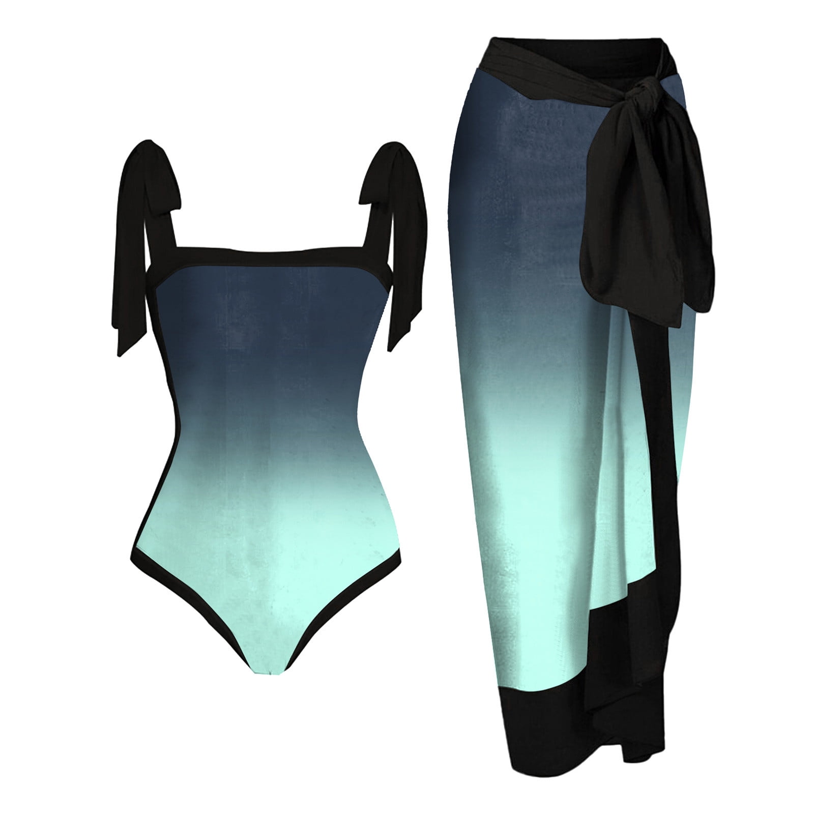 FAVIPT Swimsuit Set with Cover Up Skirt,Women's 3 Pieces Swimsuit with ...