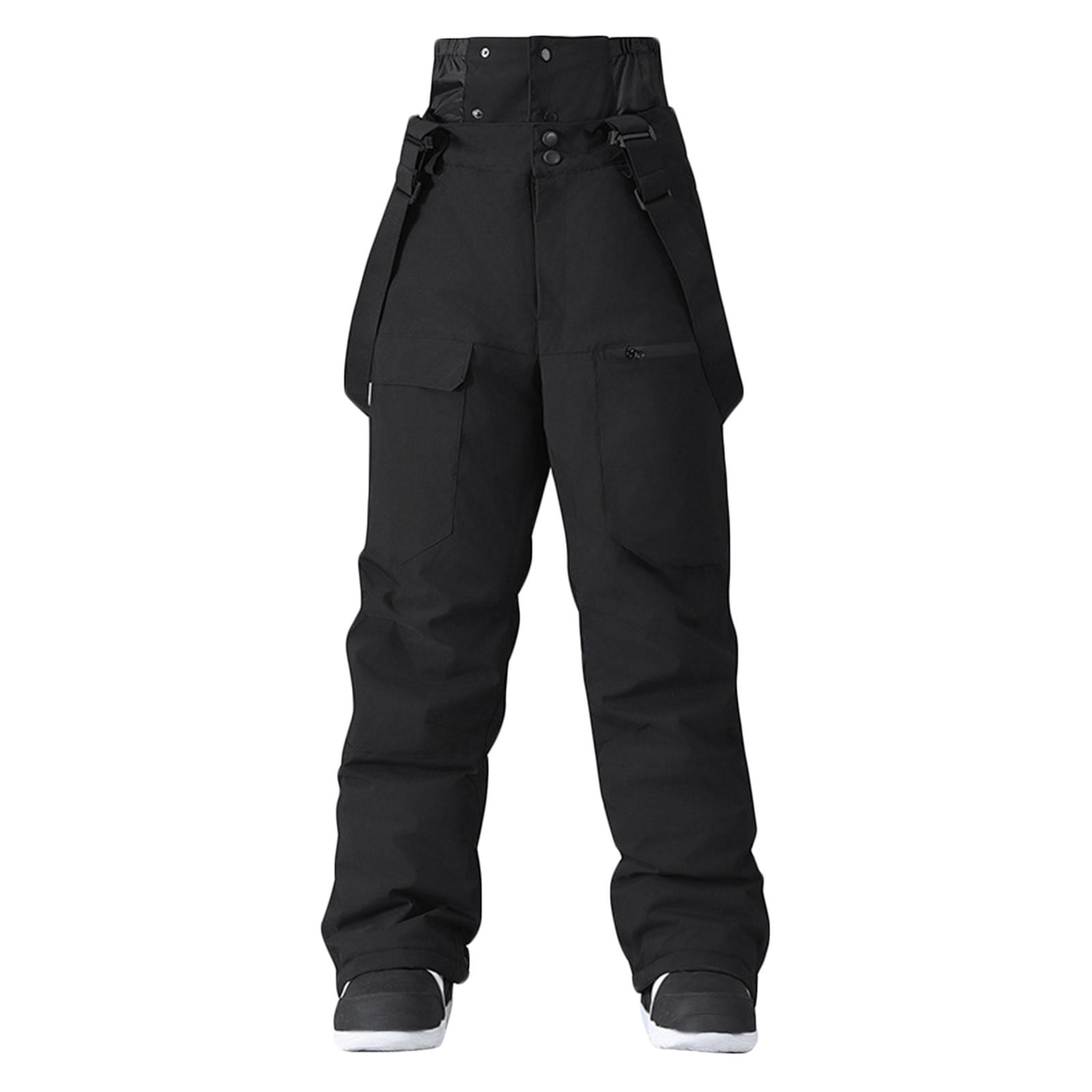 FAVIPT Unisex Snow Ski Overalls Waterproof Cargo Bib Pants Windproof ...