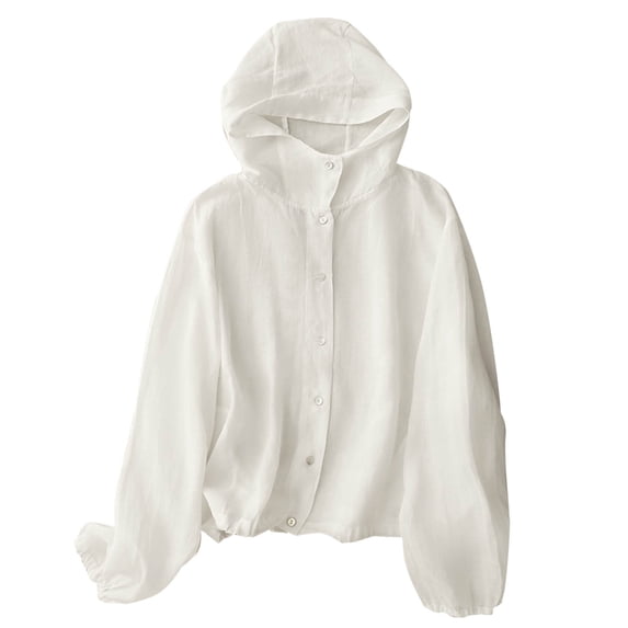 FAVIPT Women's Sun Hoodies Sun Protection Button Down Pockets Jackets ...
