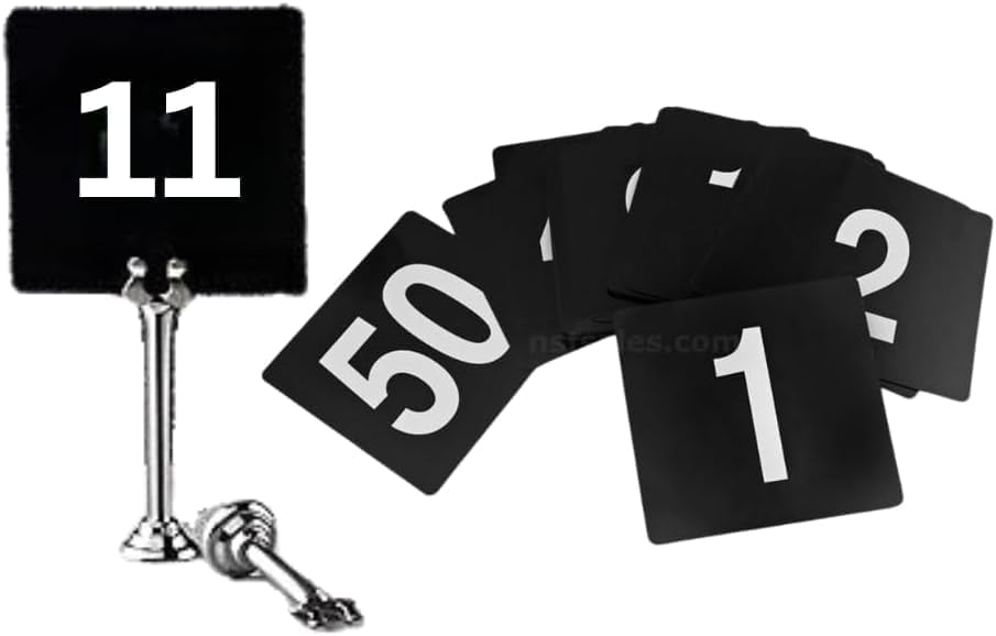 FAVSTOCK Double Sided Plastic Table Numbers for Restaurant, Wedding ...