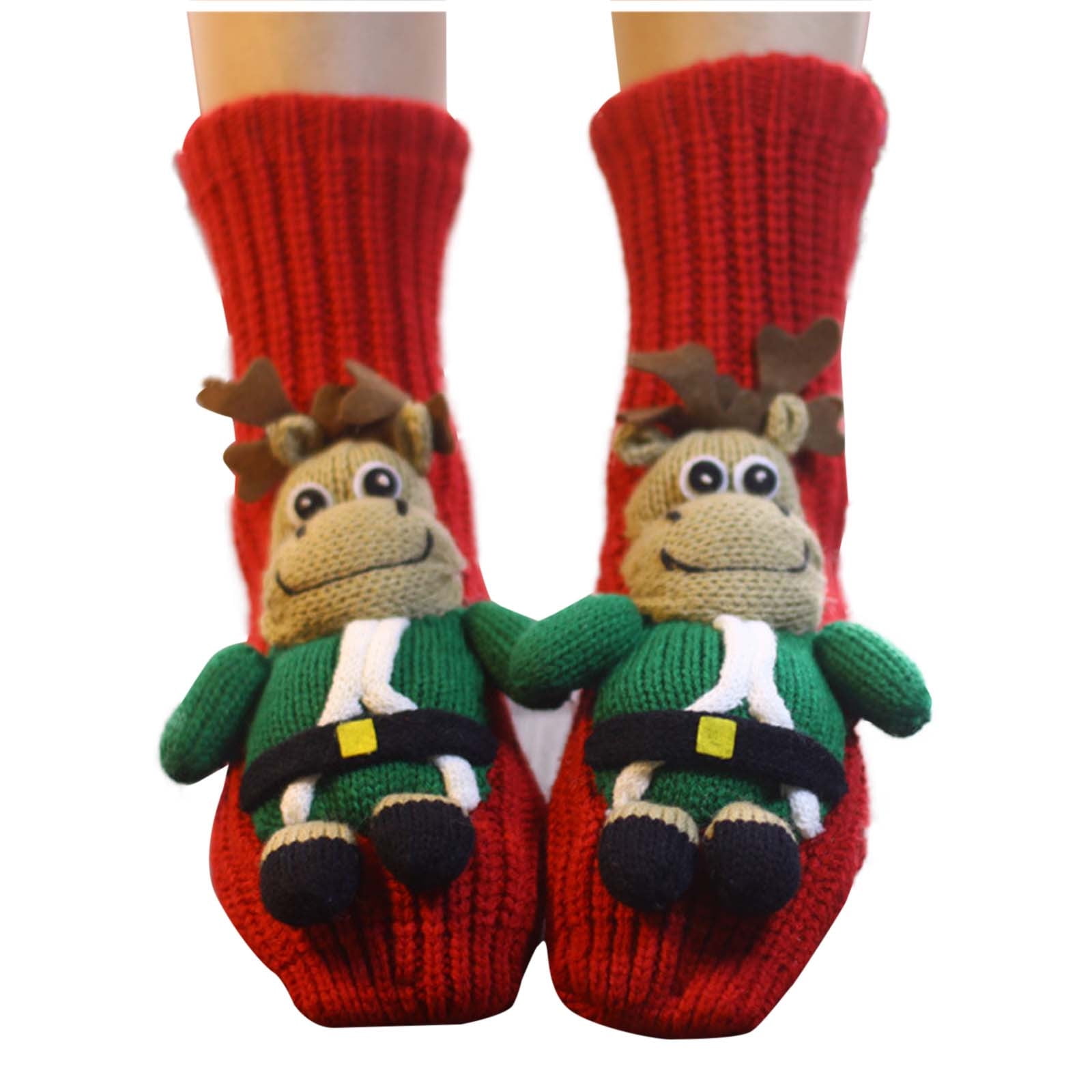 FAWUUDO Slipper Socks for Women Non-Slip Fluffy Warm Winter Home Socks ...