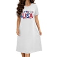 FAWUUDO Women's Plus Size Short Nightgown Short Sleeve Round Neck Pjs ...