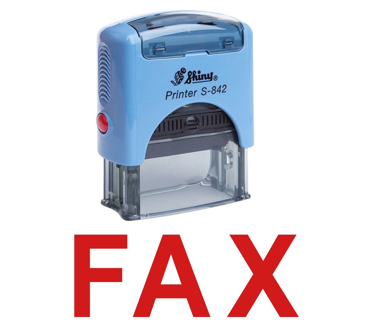 FAX Self Inking Rubber Stamp Custom Shiny Office Stationary Stamp ...