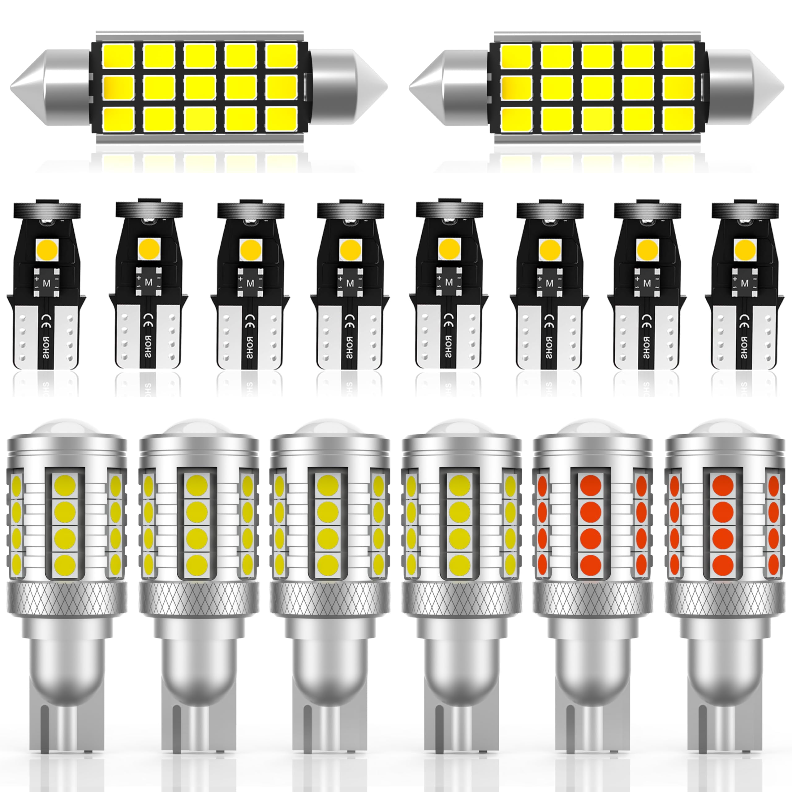 FAXCARS 16 pcs LED IFF17 Interior Light + 3rd Brake Light + Cargo ...