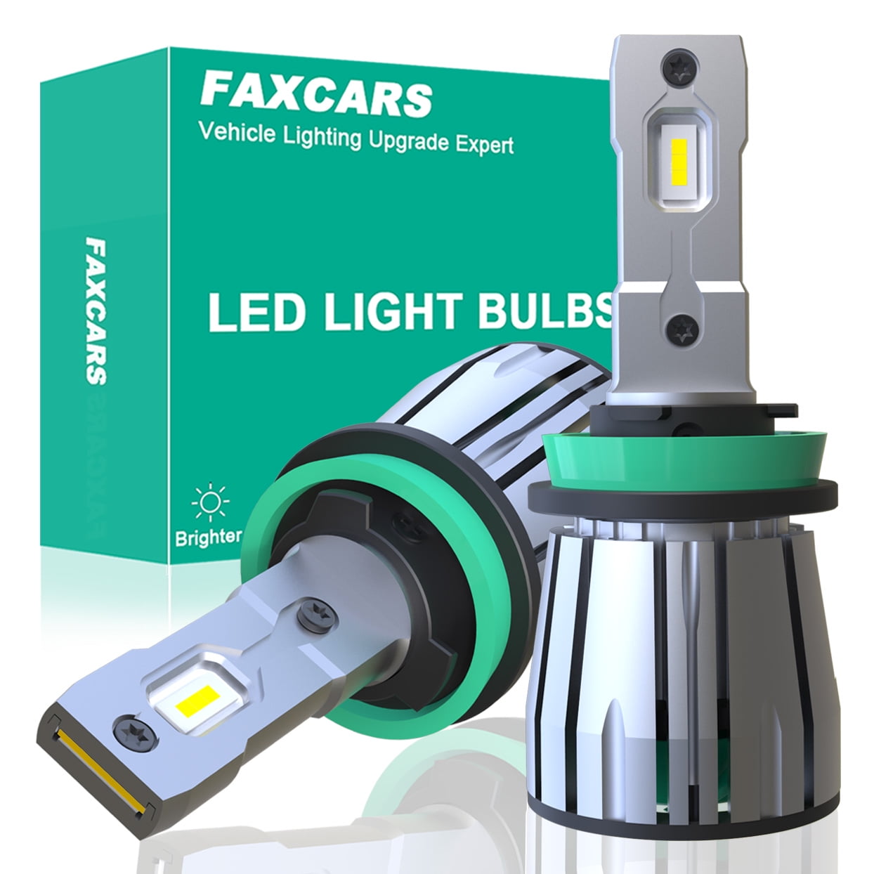 FAXCARS H11/H9 LED Headlight Low High Beam H8/H16 Fog Light Bulbs Car ...