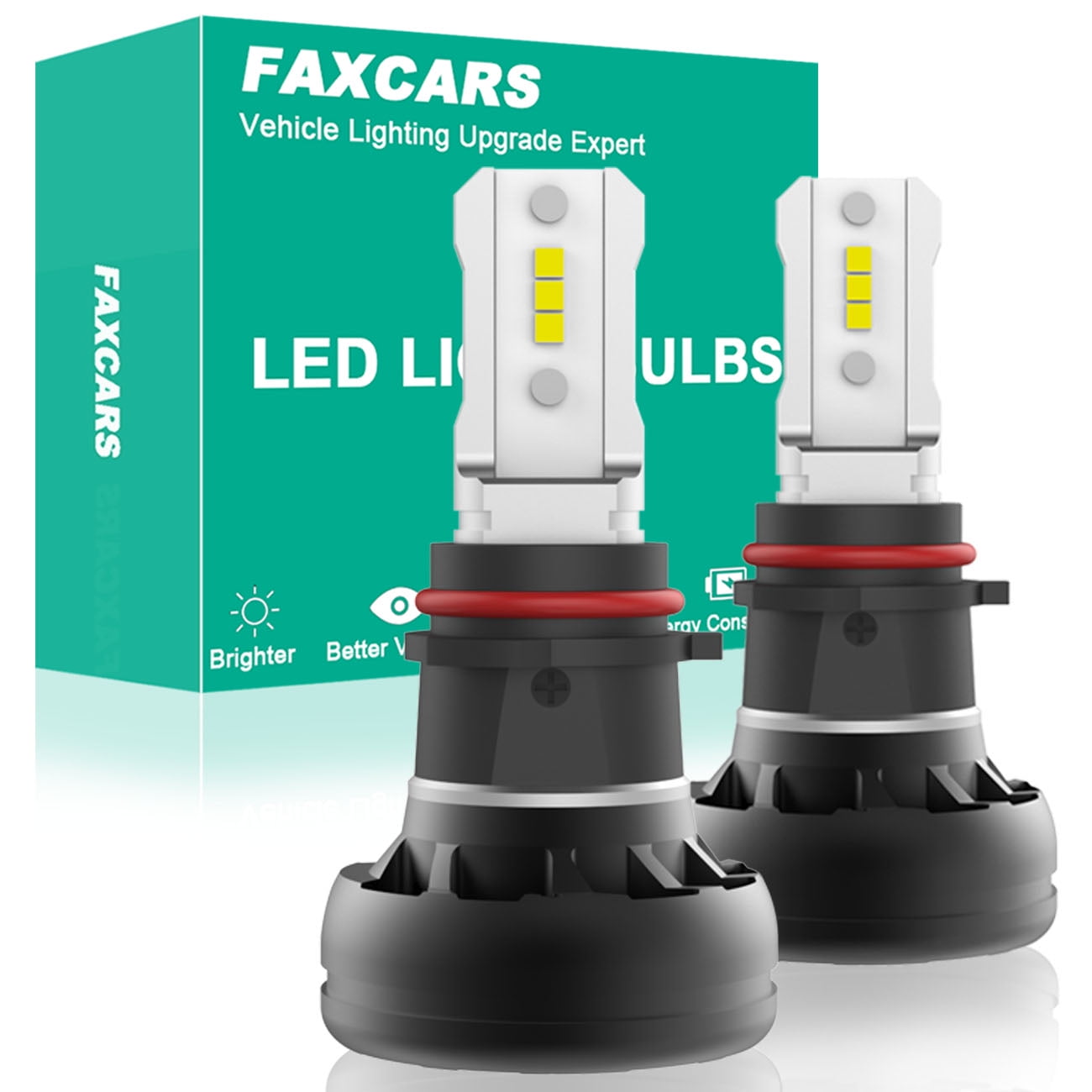 FAXCARS PSX26W LED Fog Light Bulbs 6000K Cool White 300% Brighter Super ...