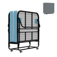 Folding Bed with Memory Foam, 75x38 Twin, Steel Frame, Portable ...
