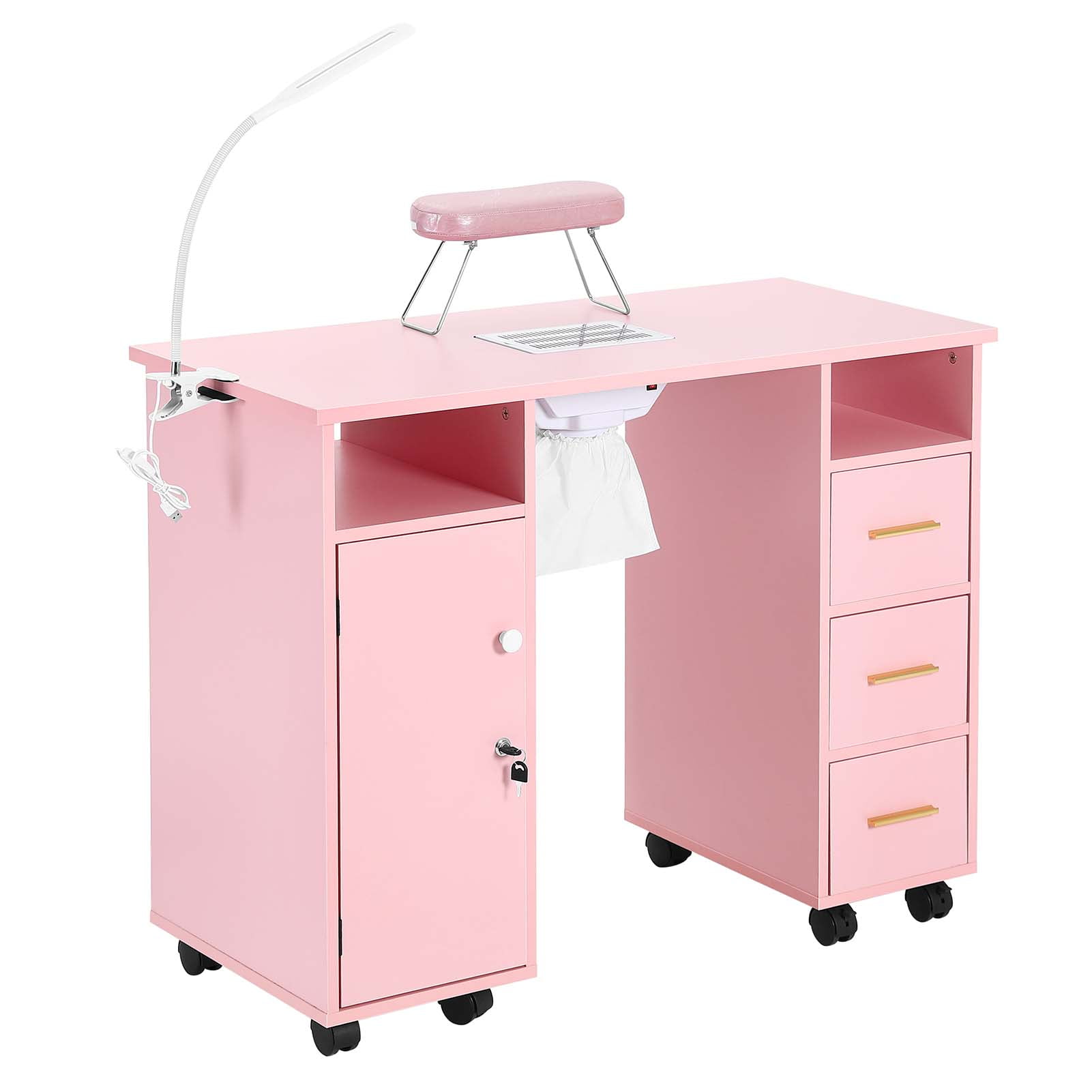 Manicure Table for Technician with Charging Station, Nail Table Nail ...