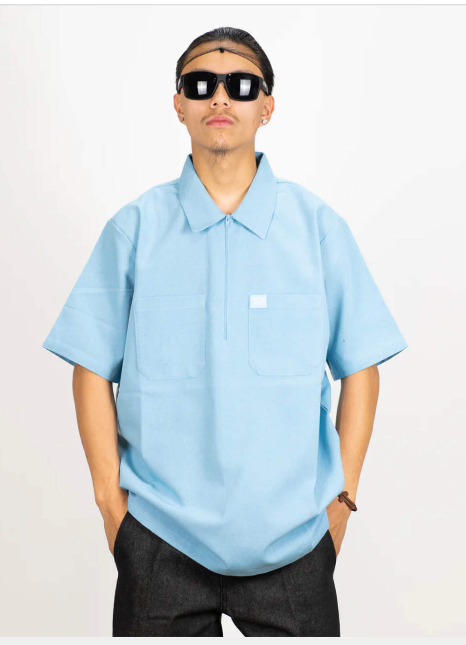 FB County Short Sleeve Zip Shirt - Walmart.com