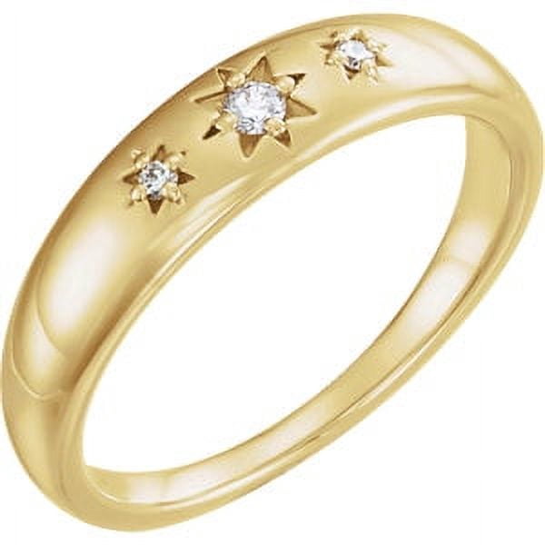 FB Jewels 14K Yellow Gold .05 CTW Diamond Starburst Ring Size 7 ...