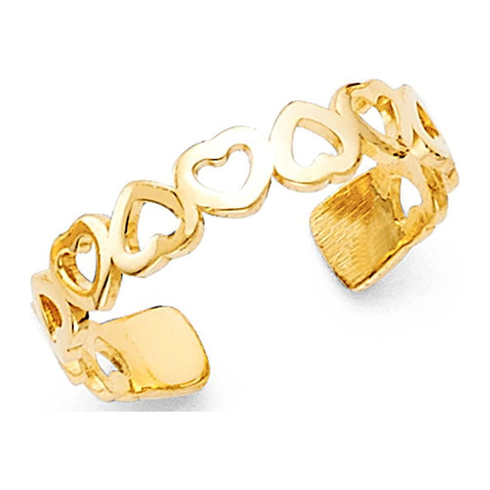 FB Jewels 14K Yellow Gold Toe Ring Size 9.5 - Walmart.com