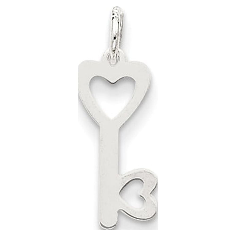 FB Jewels 14k White Gold Heart-Shaped Key & Lock Charm - Walmart.com