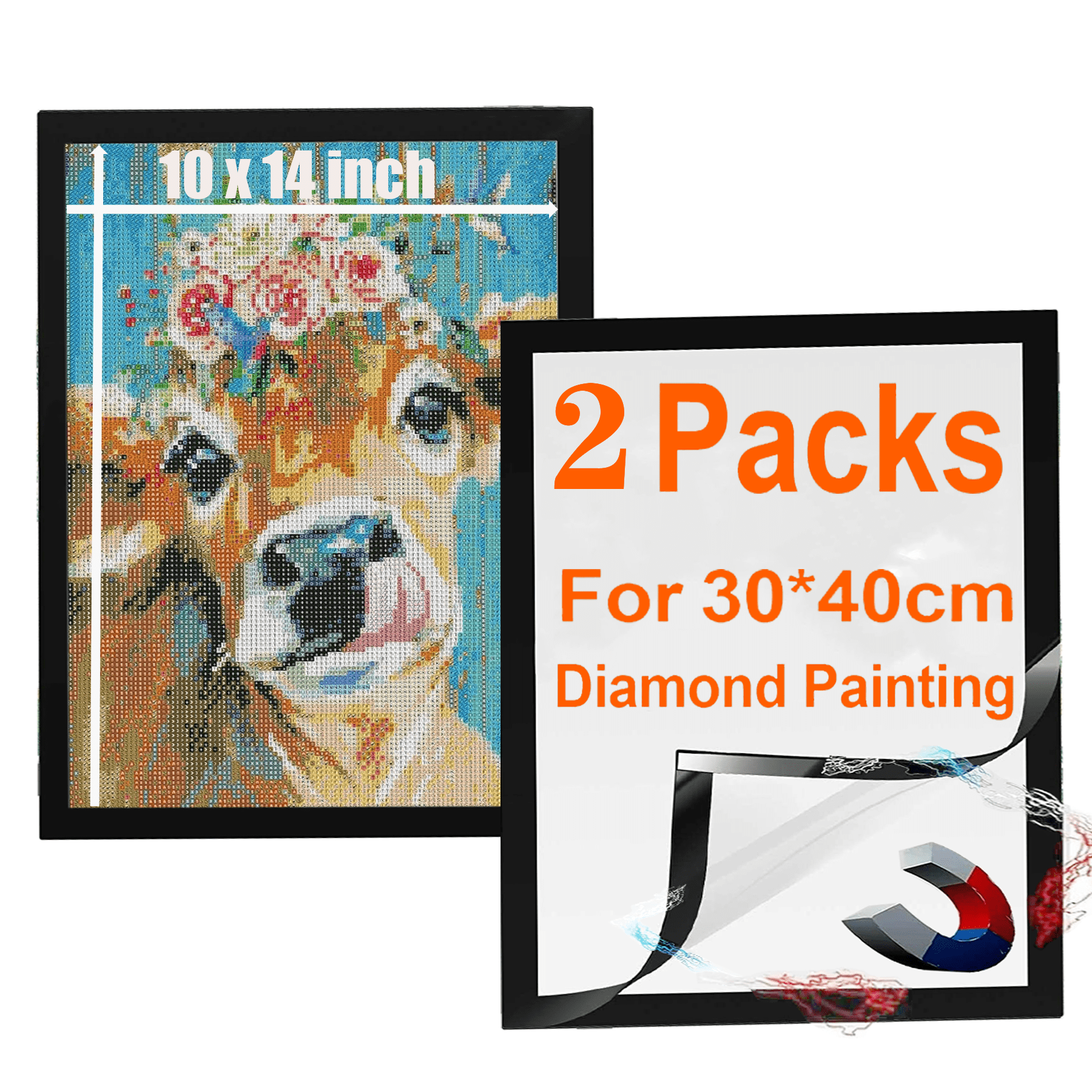 FBASport 2 Pcs Flexible PVC Frames for Diamond Art, for 30*40 cm ...