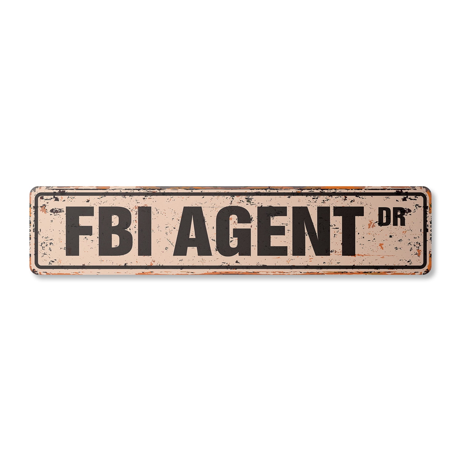 FBI AGENT Vintage Plastic Street Sign new files cia secret police ...
